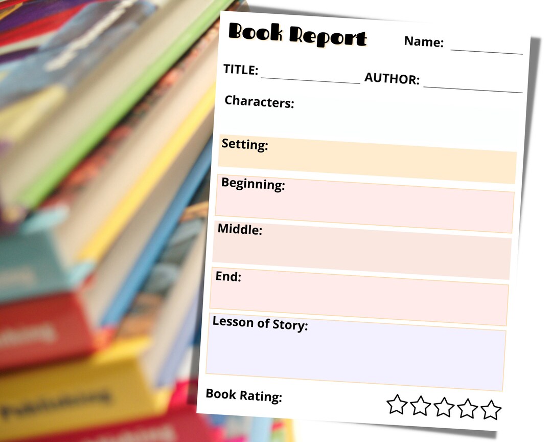 Kids Book Report | Book Report | Book Report for Teachers | Printable ...
