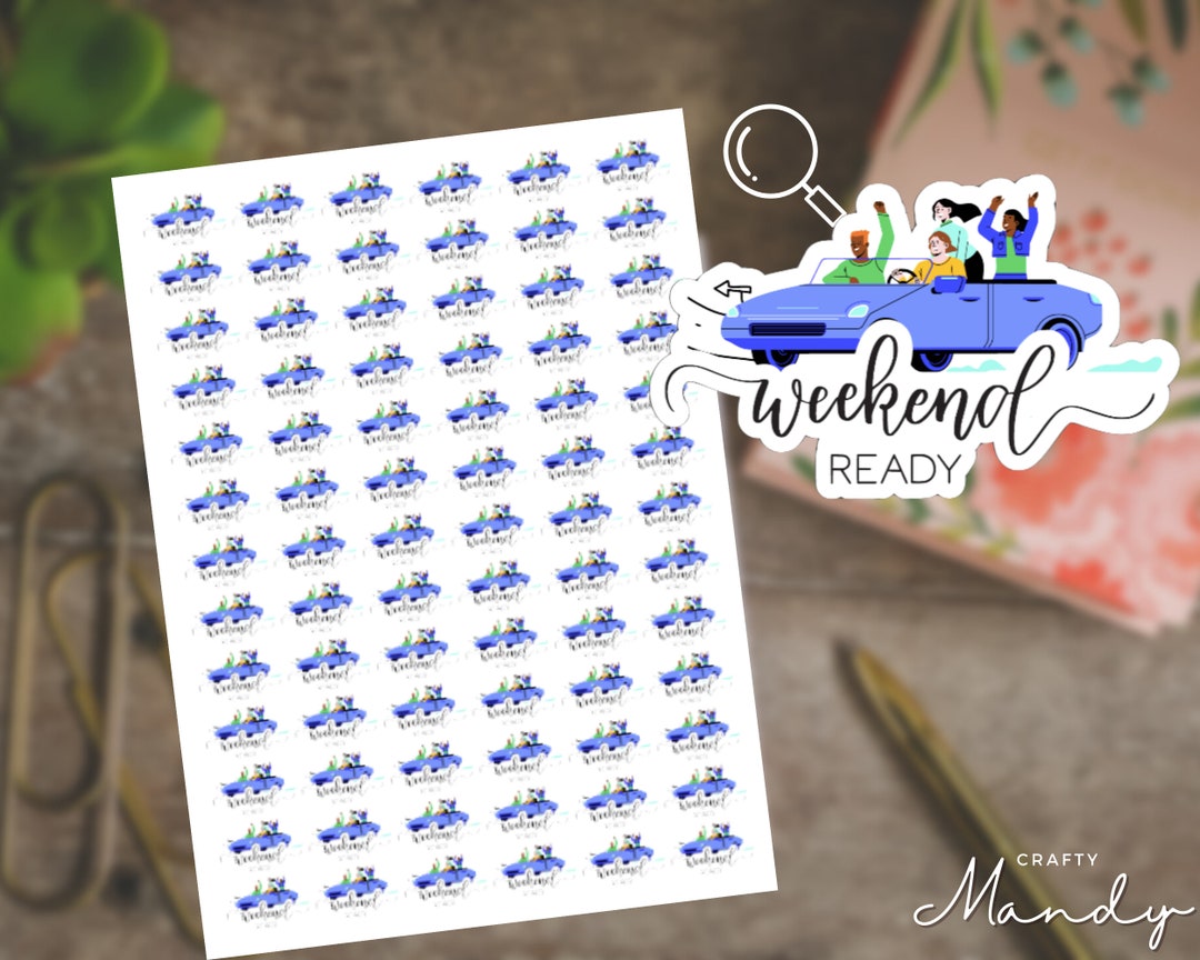 Weekend Ready Mini Planner Sticker | Weekend Trip, Weekend Getaway ...