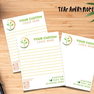 Custom Branded Logo Notepad - Lined Notepad - Memo Pad - Corporate ...