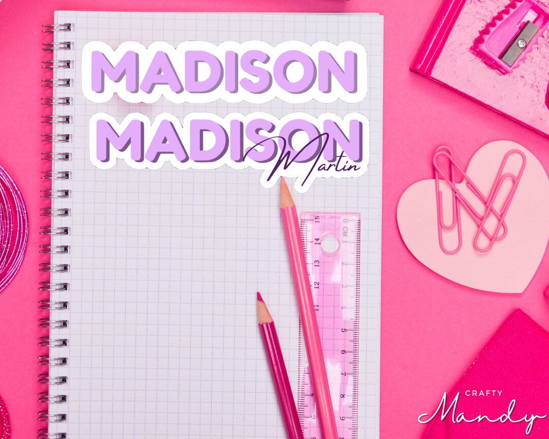 Custom Name Sticker Decal, Name Sticker, Personalized Name Sticker ...