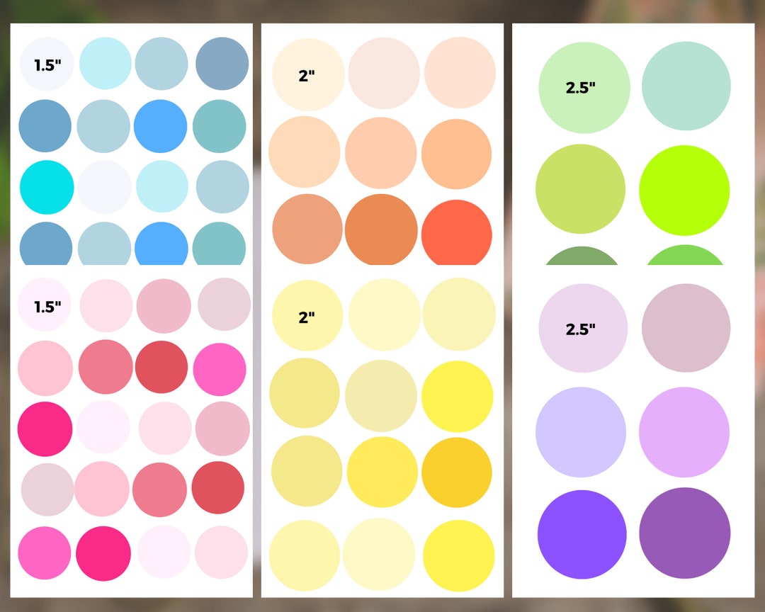 Dots Planner Stickers | Kiss-cut Sticker Sheets, Mini Planner Stickers ...