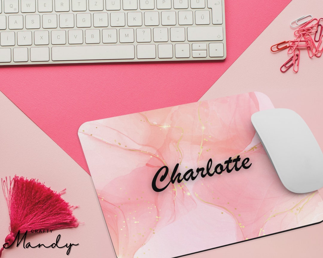 Personalized Name Watercolor Print Mouse Pad, Mouse Pad, Personalized ...