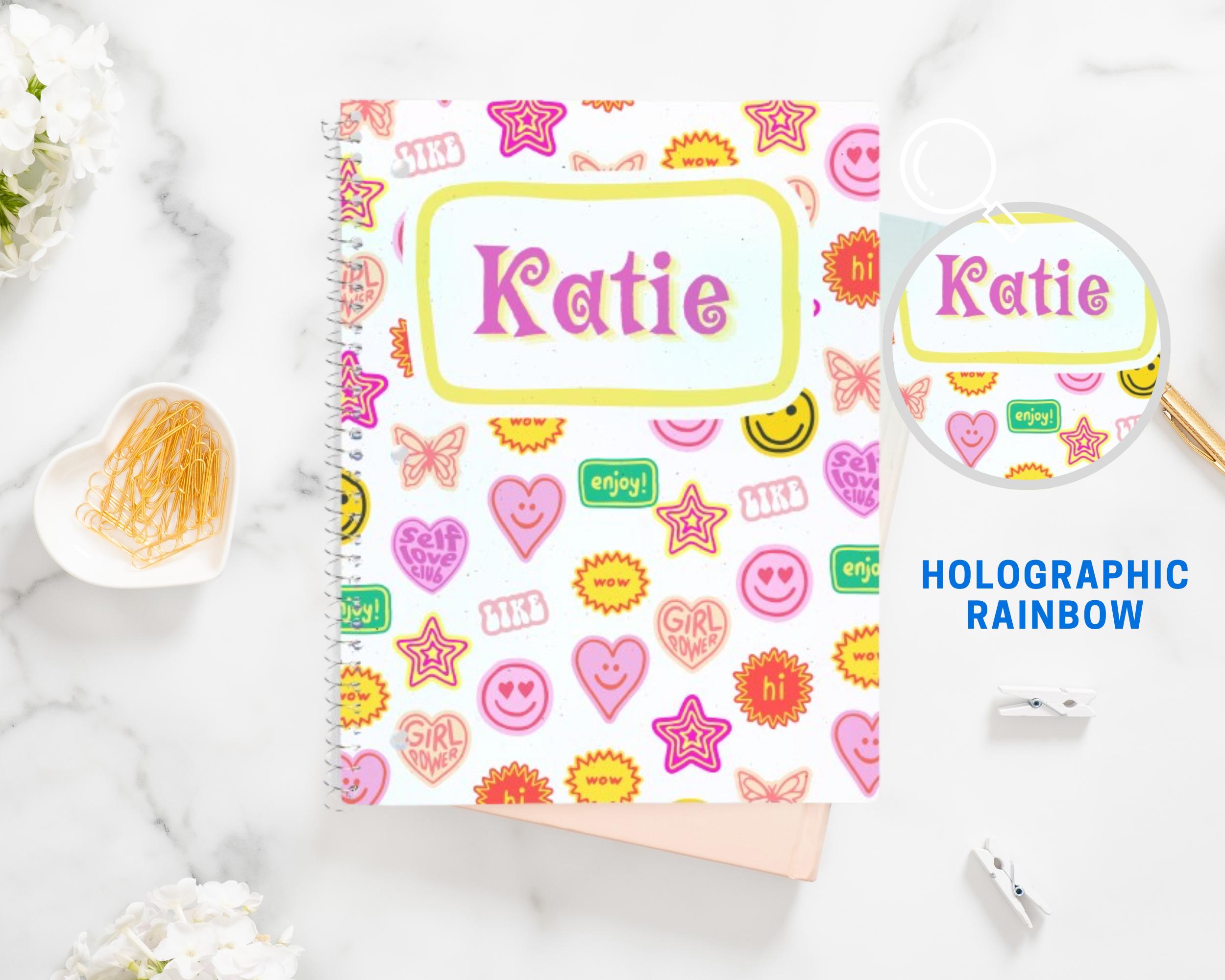Colorful Sticker Emojis Notebook, Spiral Notebook, Sticker Notebook ...