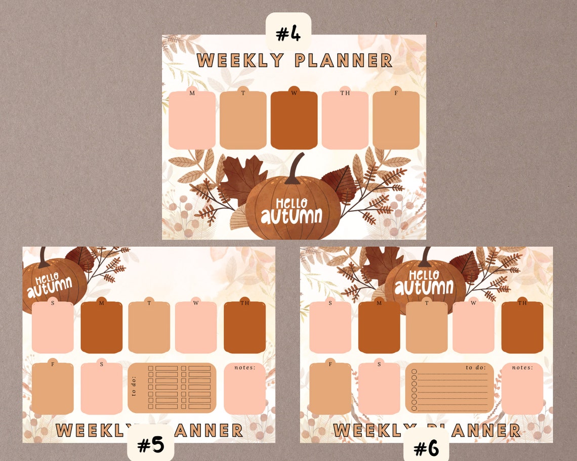 Hello Autumn BUNDLE- Stationery Bundle - Notebook - Sticker Decals ...