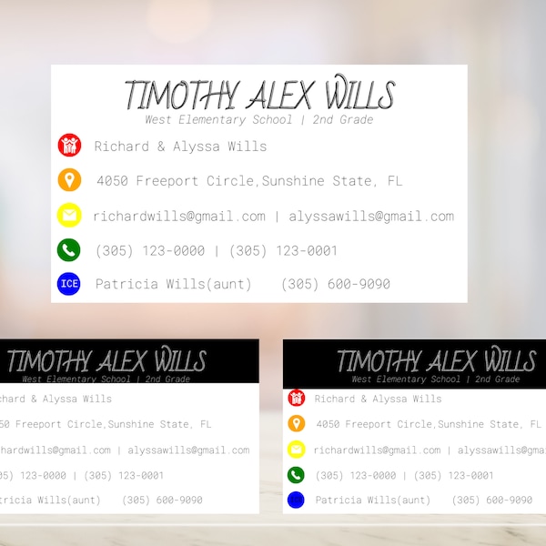 Info Name Tag - Etsy