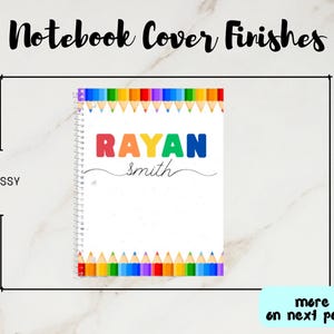 Rainbow Colored Pencils Notebook, Spiral Notebook, Pencils Notebook ...