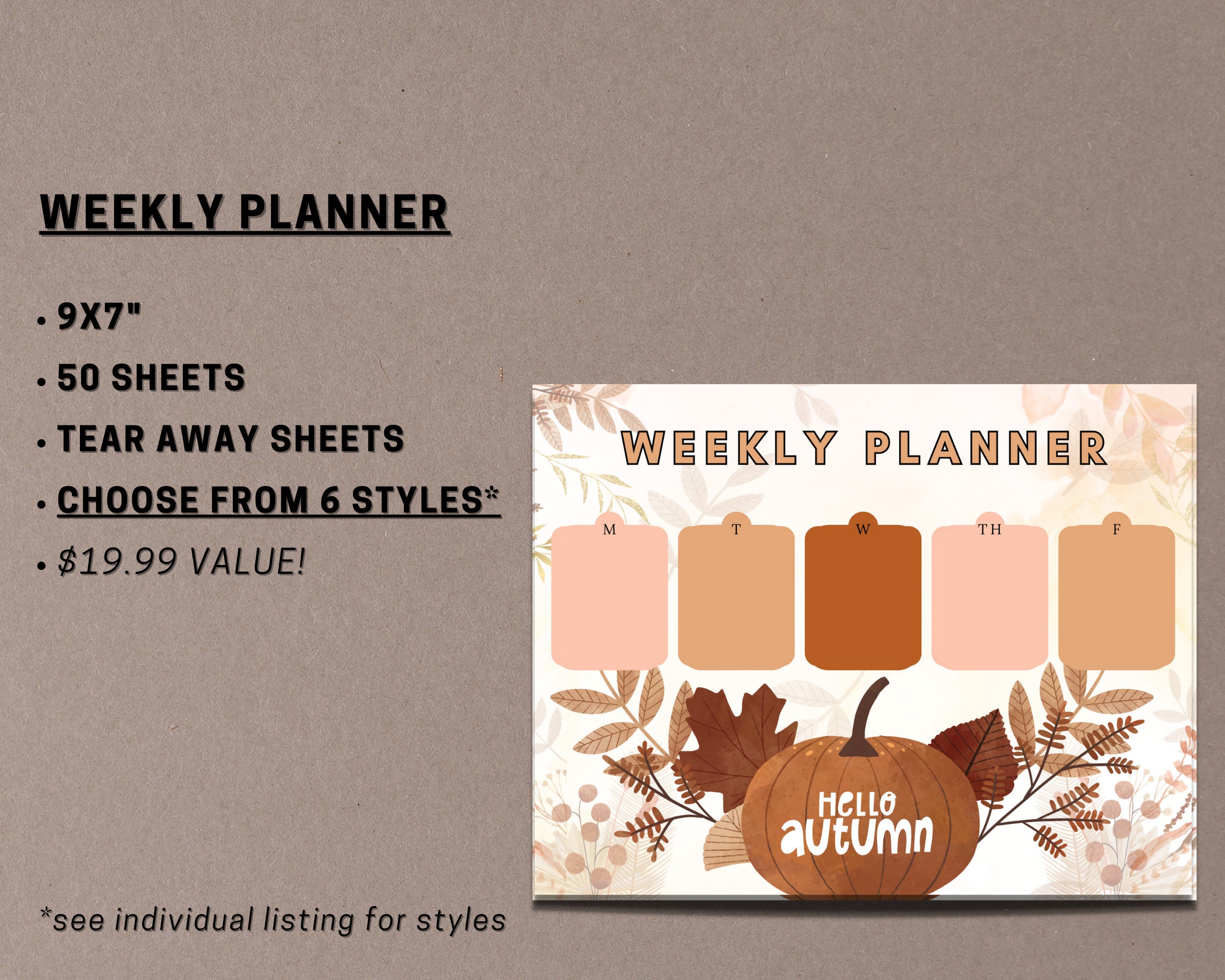 Hello Autumn BUNDLE- Stationery Bundle - Notebook - Sticker Decals ...