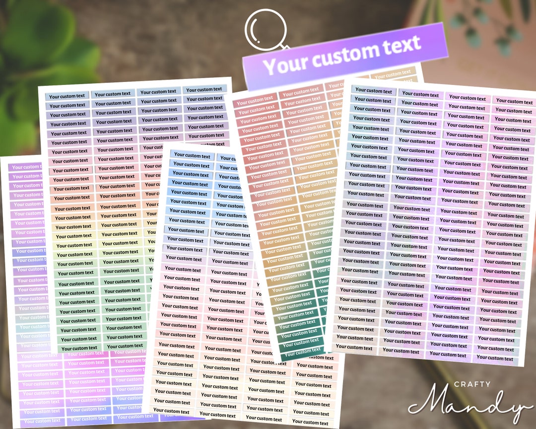 Custom Stickers | Kiss-cut Sticker Sheets, Mini Planner Stickers ...