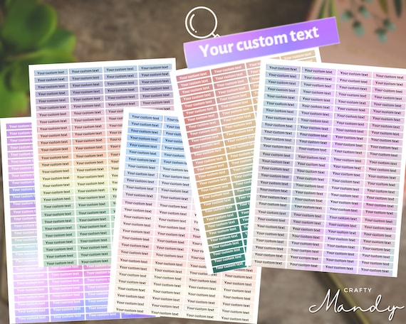 Custom Stickers Kiss-cut Sticker Sheets Mini Planner - Etsy