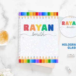 Rainbow Colored Pencils Notebook, Spiral Notebook, Pencils Notebook ...