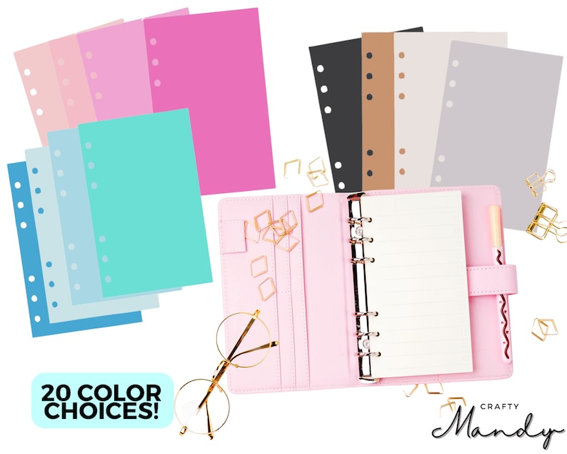 Refill Paper, Blank Paper, 6 Ring Planner, Loose Leaf Binder Filler ...