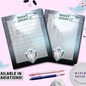 Spooky Season Daily Planner- Tear Away Notepad - Memo Pad- Daily ...