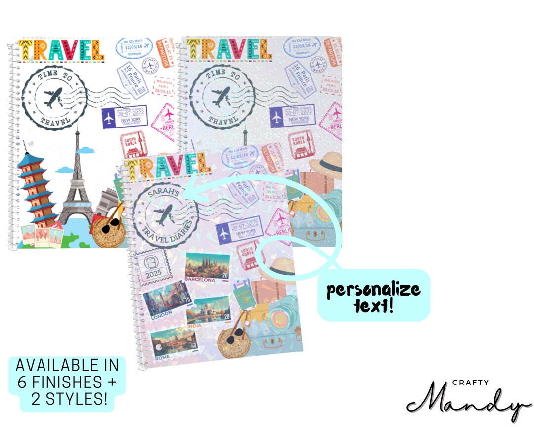 Avid Traveler Lined Notebook, Spiral Notebook, Travel Notebook, Vacay ...