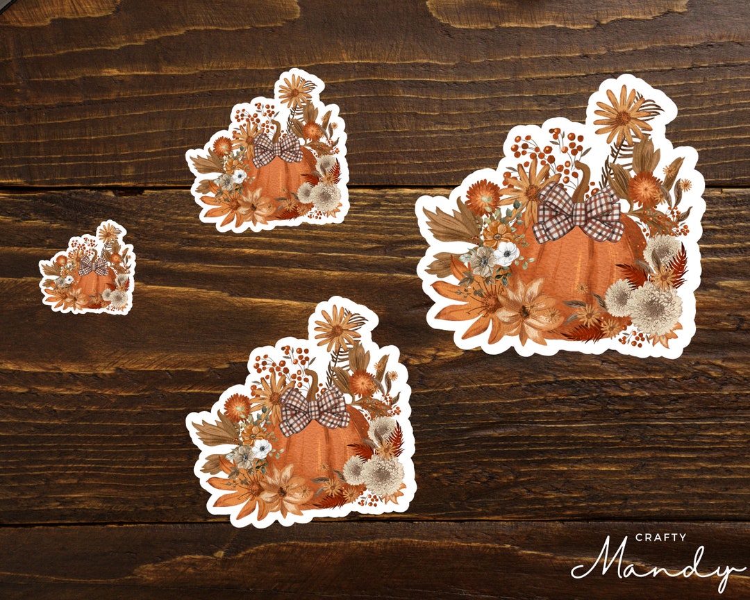 Fall Harvest Decal, Fall Sticker, Pumpkin Decal, Fall Time, Autumnal ...