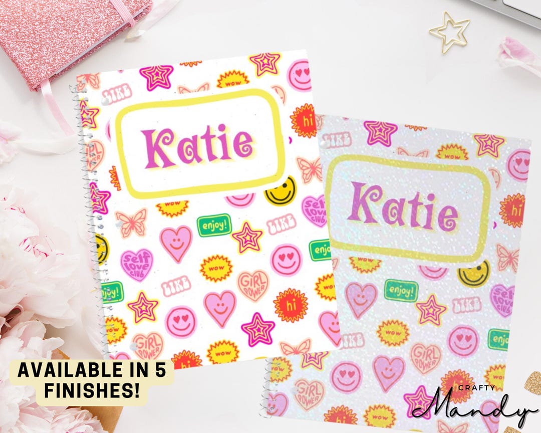 Colorful Sticker Emojis Notebook, Spiral Notebook, Sticker Notebook ...