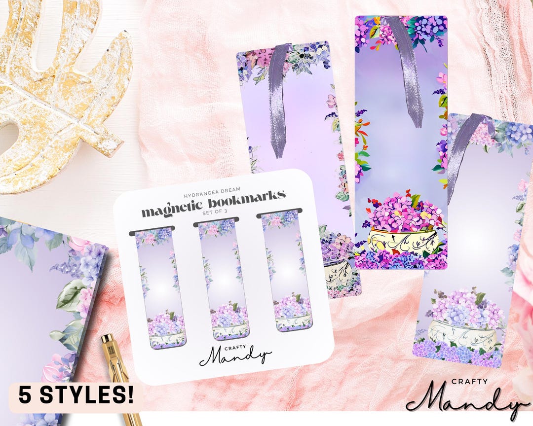 Hydrangea Dream Bookmark, Laminated Bookmark, Printed Bookmark ...