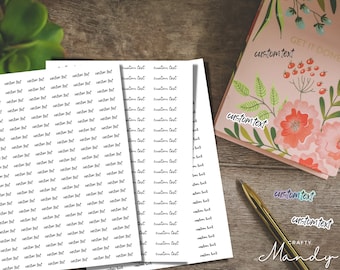 CUSTOM CURSIVE Mini Scripts BLACK - Etsy