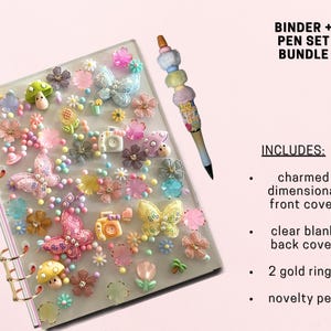 Charmed Summer Acrylic Binder Set – Pastel Kawaii Stationery With 2D ...
