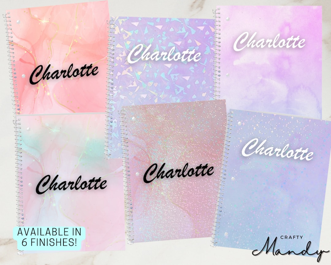Personalized Lined Notebook, Spiral Notebook, Watercolor Marble, Marble ...