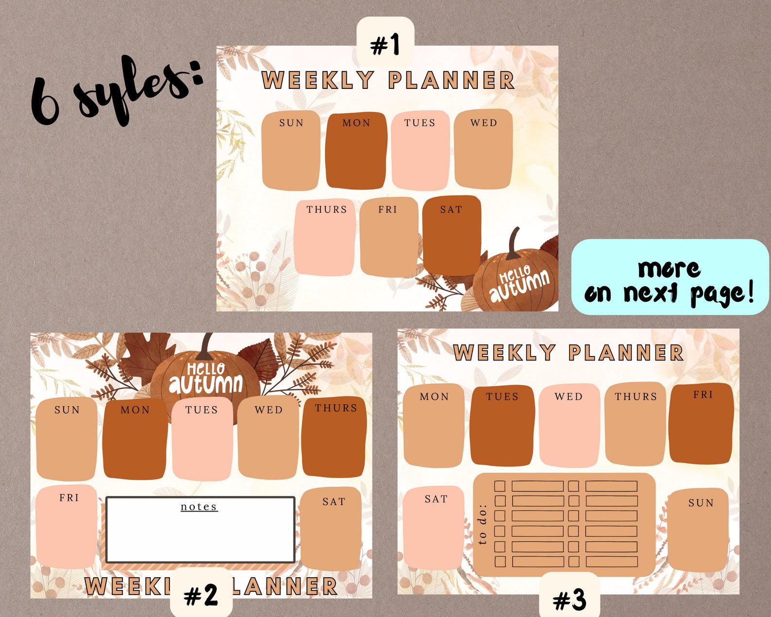 Hello Autumn BUNDLE- Stationery Bundle - Notebook - Sticker Decals ...