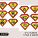 12 Pc Set SUPERHERO Kids Positivity Reward Stickers | Kids Stickers ...