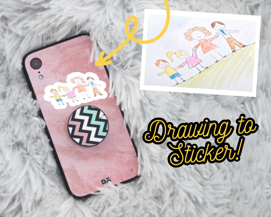 Drawing to Sticker Decal Personalized Photo Decal Photo Memorial Decal ...