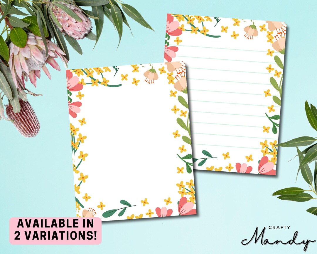 Floral Frills Notepad - Tear Away Notepad - Summer Stationery - Memo ...