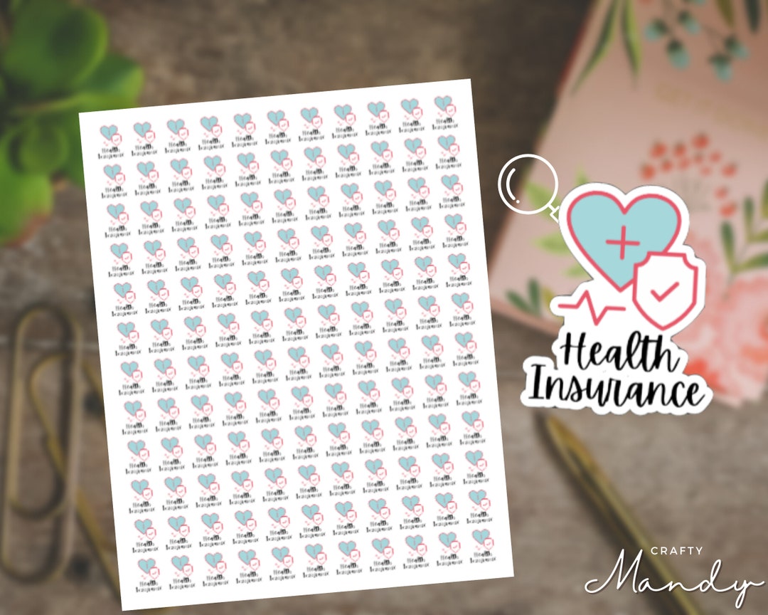 Health Insurance Mini Planner Sticker | Kiss-cut Sticker Sheets, Custom ...