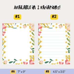 Floral Frills Notepad - Tear Away Notepad - Summer Stationery - Memo ...