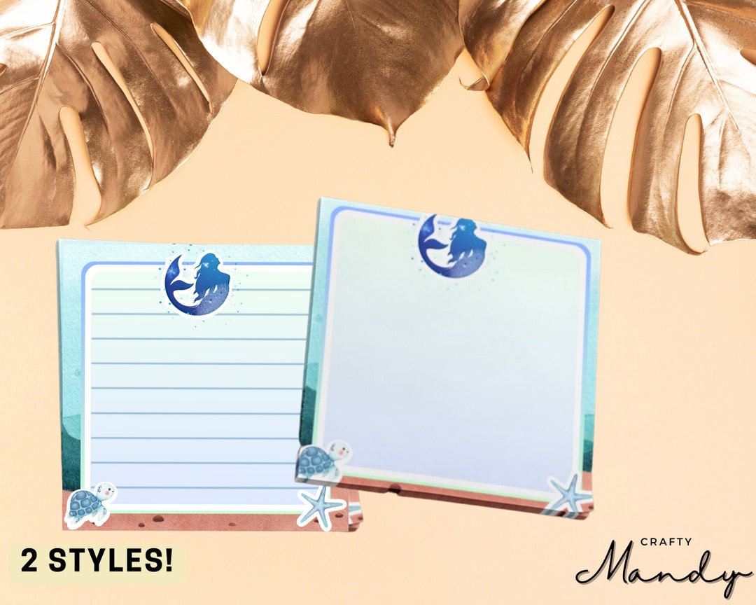 Mermaid Notes | Sticky Notes | Post-it Notes | Mermaid Stationery ...