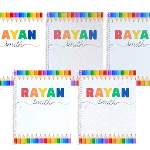 Rainbow Colored Pencils Notebook, Spiral Notebook, Pencils Notebook ...