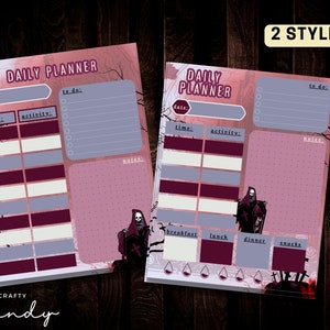 Spooky Skeleton Daily Planner- Tear Away Notepad - Skeleton Planner ...