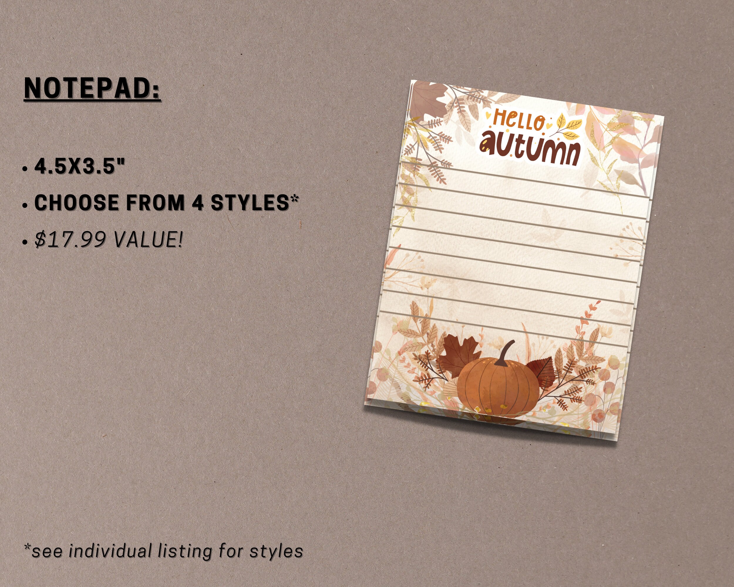 Hello Autumn BUNDLE- Stationery Bundle - Notebook - Sticker Decals ...