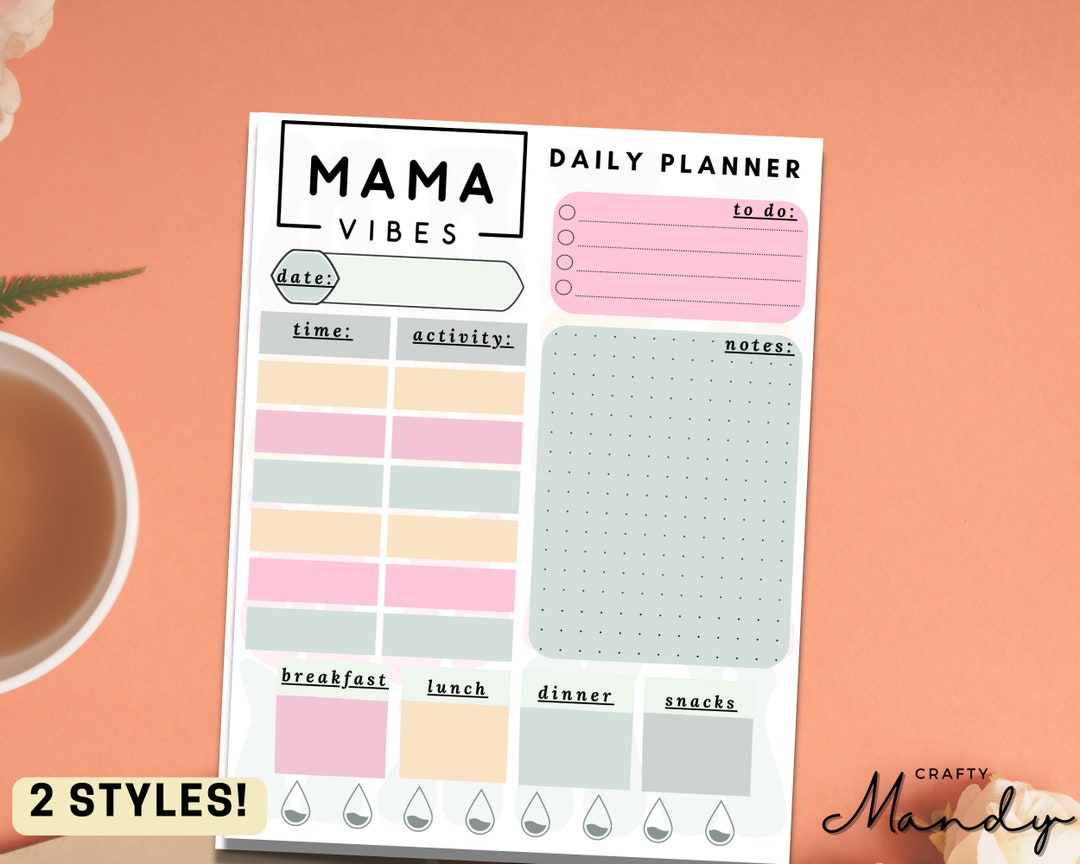 MAMA Daily Planner- Mama Tear Away Notepad - Mama Notepad - Memo Pad - Daily Planner - Mama ...