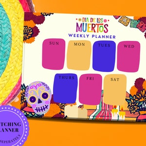 Dia De Los Muertos Daily Planner- Tear Away Notepad - Day of the Dead ...