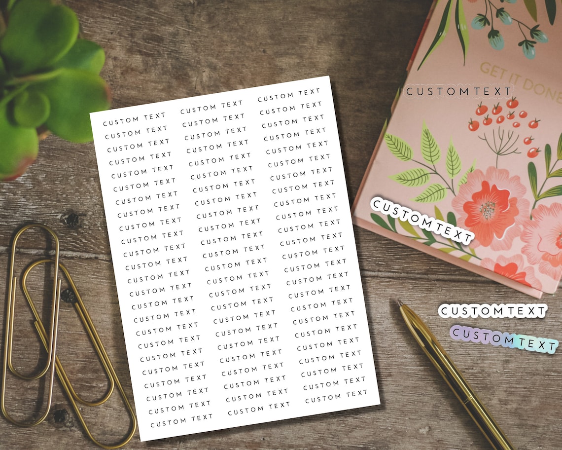 Custom Stickers Kiss-cut Sticker Sheets Mini Planner - Etsy