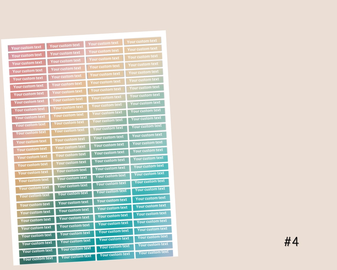 Custom Stickers Kiss-cut Sticker Sheets Mini Planner - Etsy