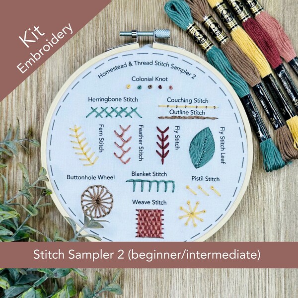 Embroidery Sampler Pattern - Etsy