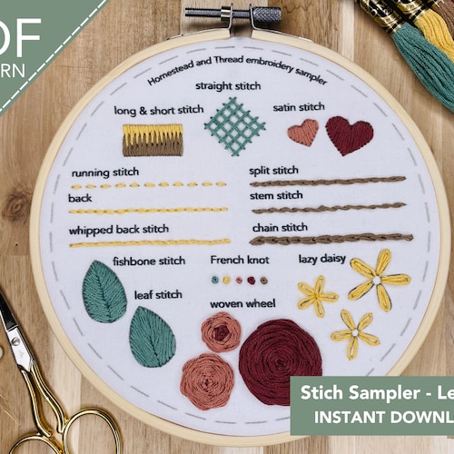 Sampler Hoop Stitch PDF Pattern - Etsy