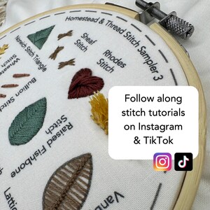 Hand Embroidery Stitch Sampler 3, PDF Pattern Instant Download ...