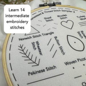 Hand Embroidery Stitch Sampler 3, PDF Pattern Instant Download ...