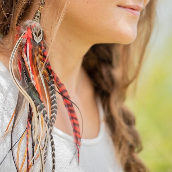 Real Feather Earrings - Etsy