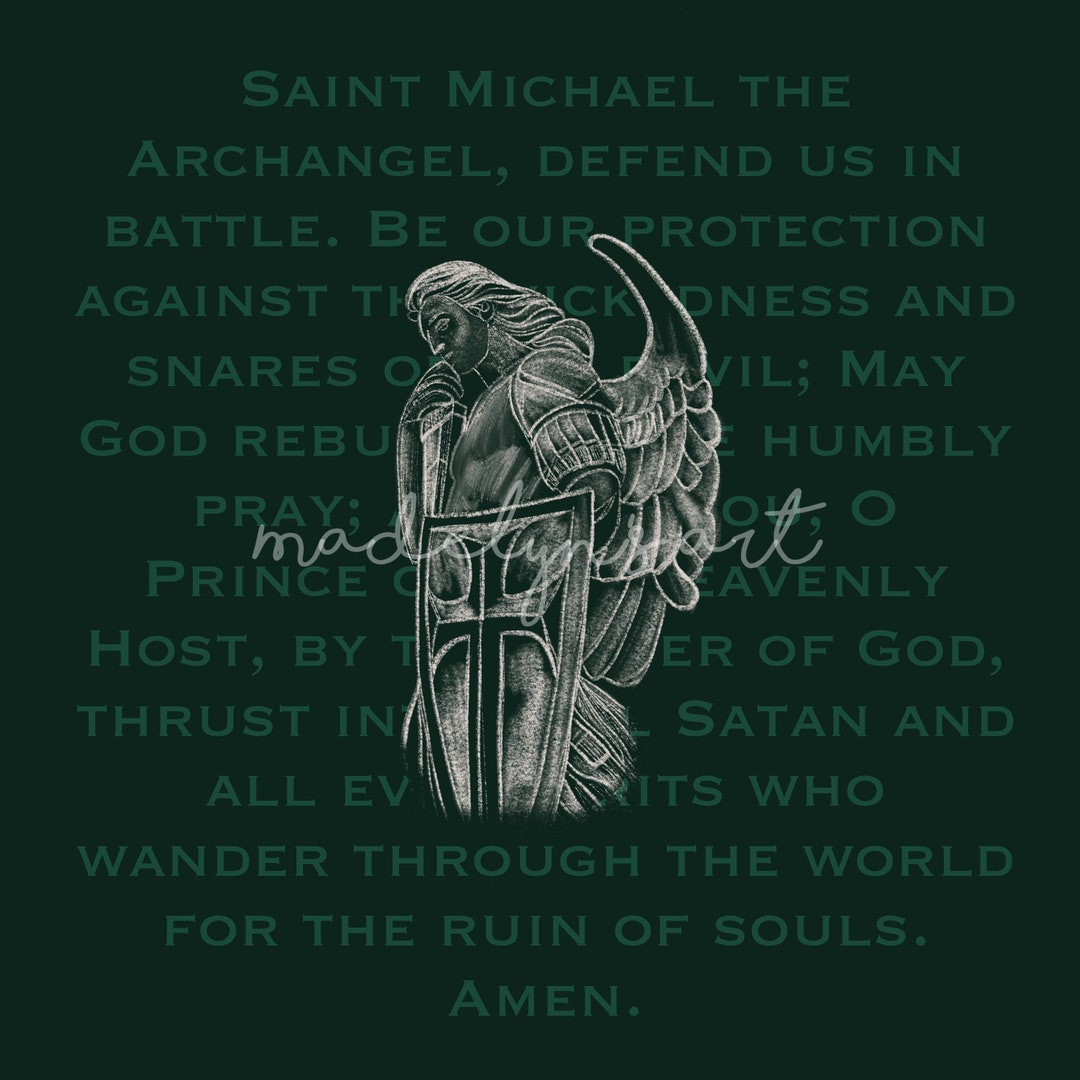 St. Michael the Archangel DIGITAL Drawing Downloadable Print - Etsy