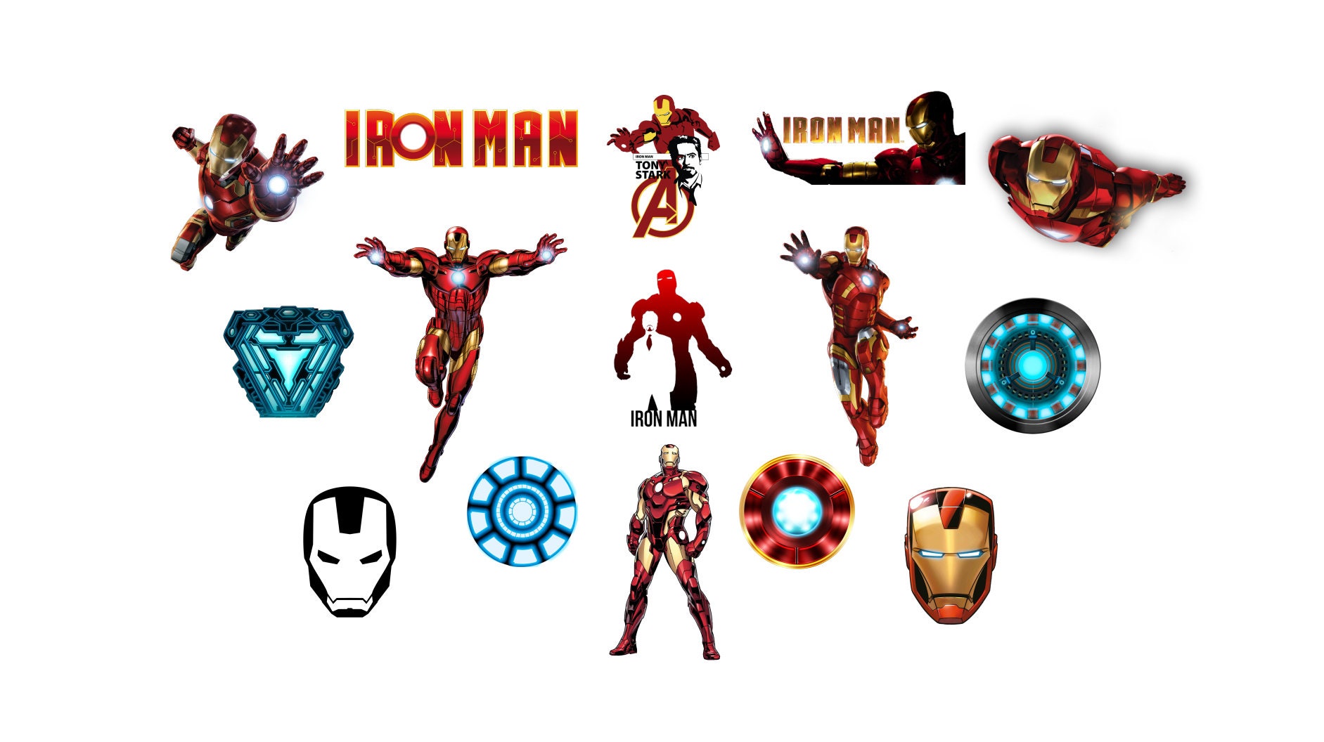 15 Piece Iron Man Png - Etsy