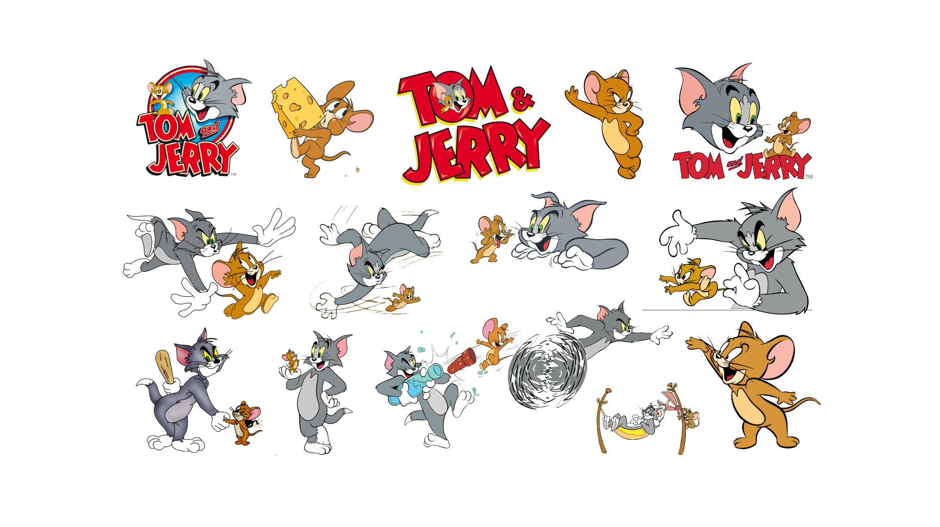 15 Piece Tom and Jerry Png - Etsy