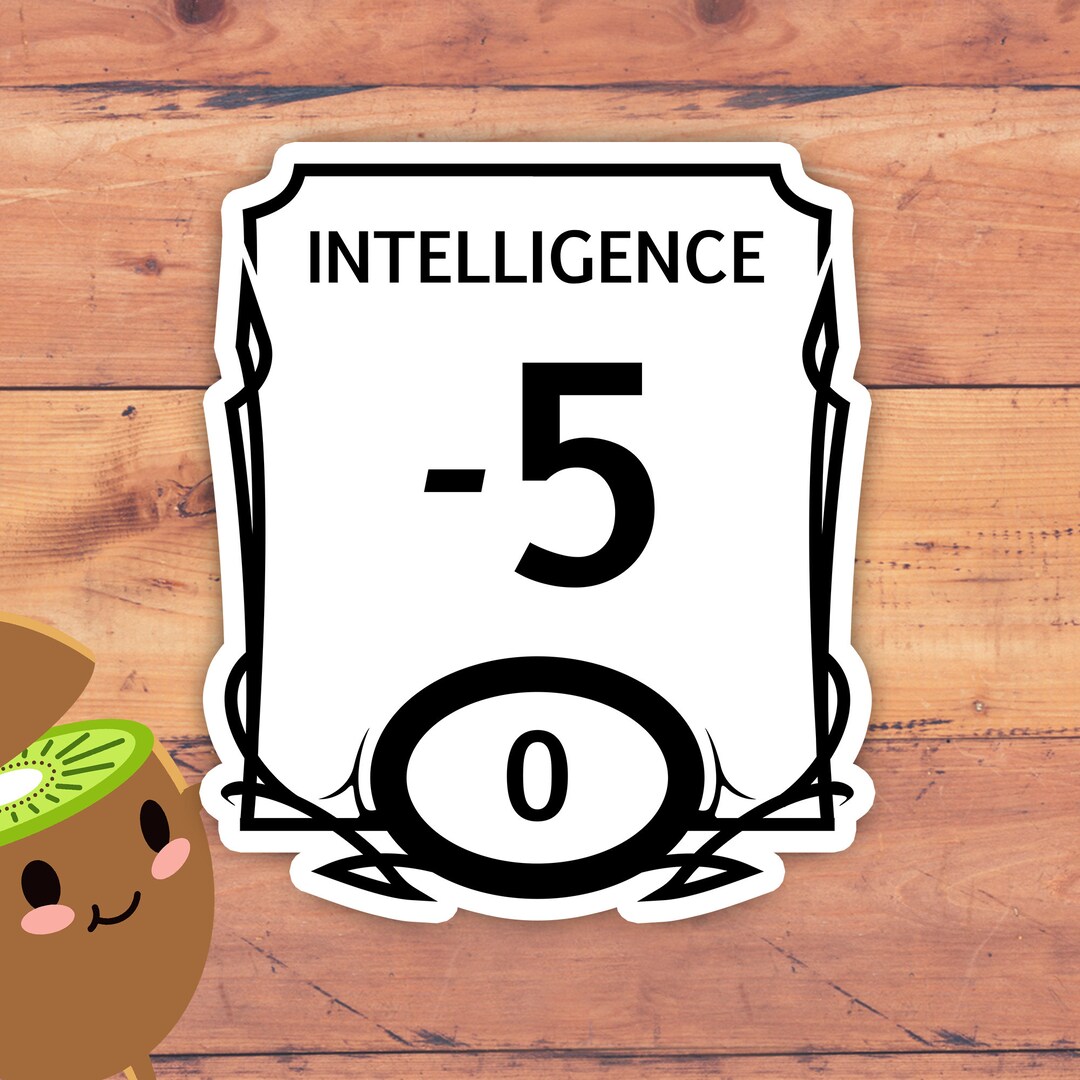 Stat Block Intelligence Sticker Character Sheet Funny Dnd Sticker DM ...