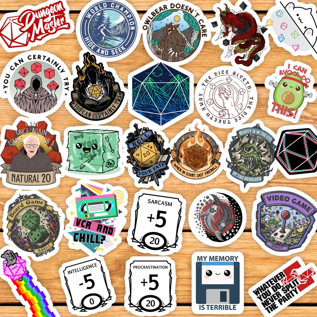 26 Sticker Pack From Stickiwi Dnd Stickers Tabletop RPG Dnd Sticker ...