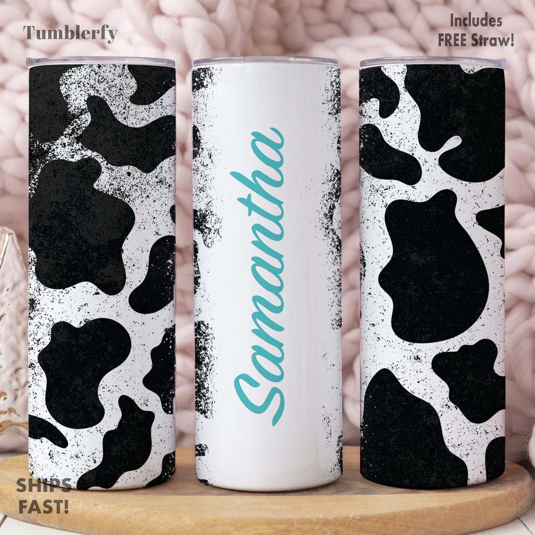 Cow Print Tumbler Personalized, Cow Gifts, Cowhide Tumbler Cup, Cow ...