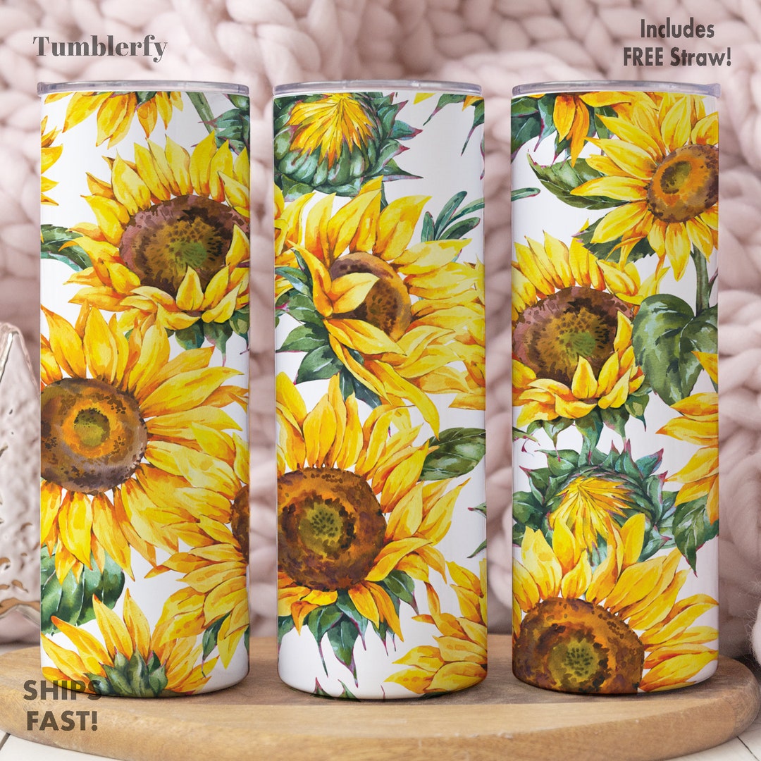 Sunflower Tumbler, Sunflower Gifts for Women, Sunflower Tumbler Cup ...