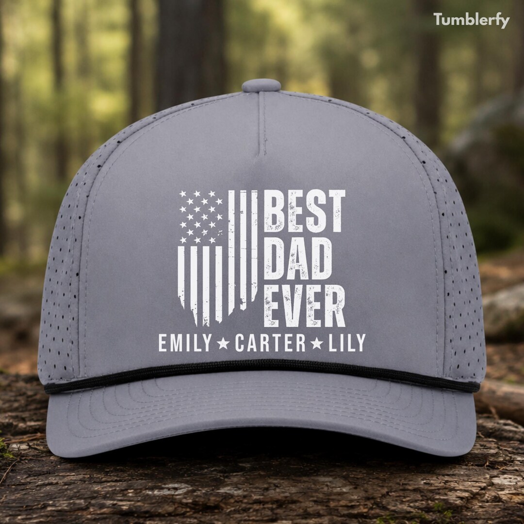 Personalized Dad Hat, Custom Best Dad Ever Cap, Father's Day Gift for ...
